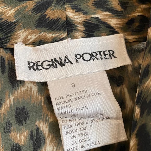 Regina Porter | Tops | Regina Porter Vintage Sheer Cheeta Blazer 8s ...